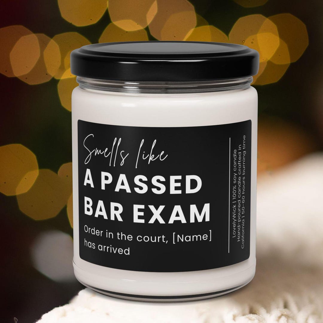 Lawyer Gift Passed Bar Exam Custom Soy Candle,congrats Law School ...