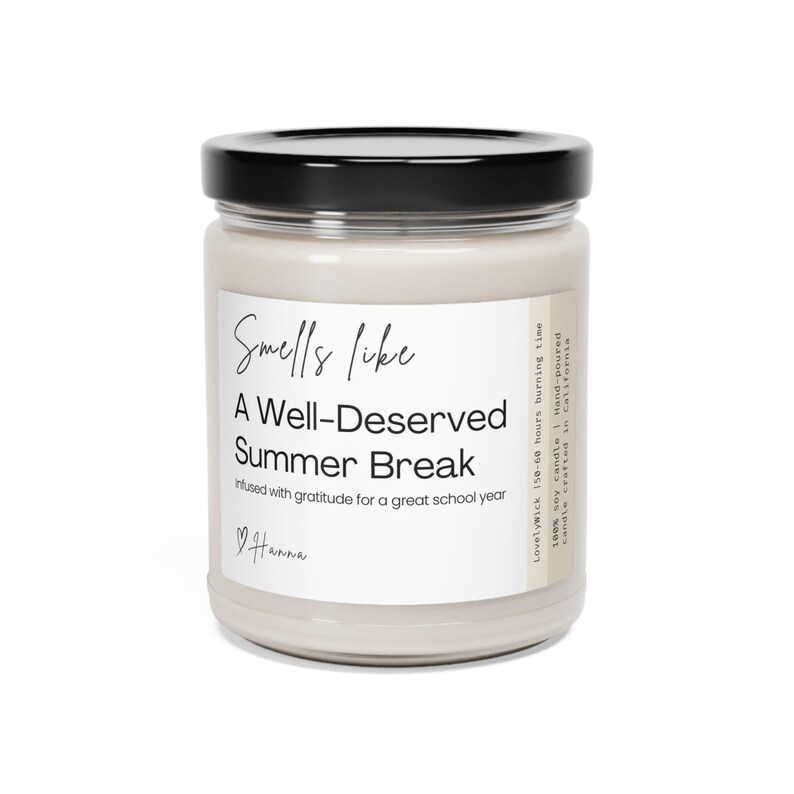 Summer Break Thank You Teacher Gift, Personalized Funny Teacher Candle ...