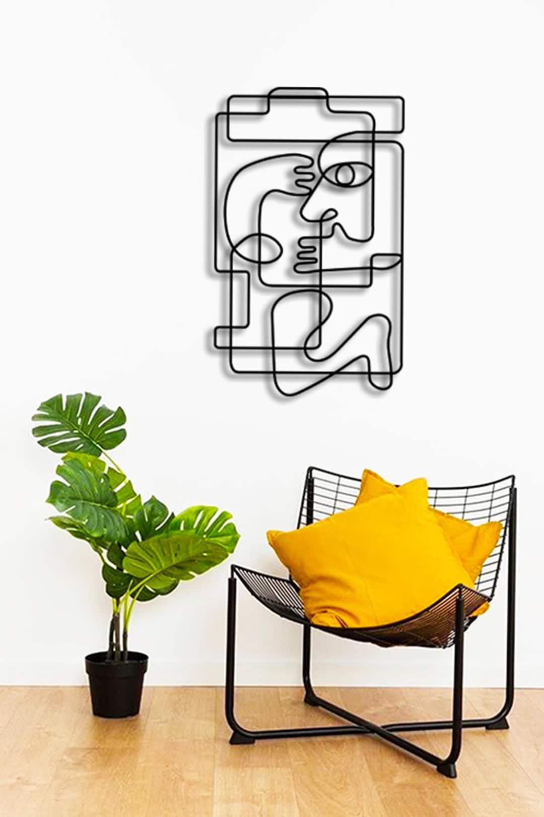 Salvador Dali Cubism Style Art, Abstract Metal Line Art, Weird Modern ...