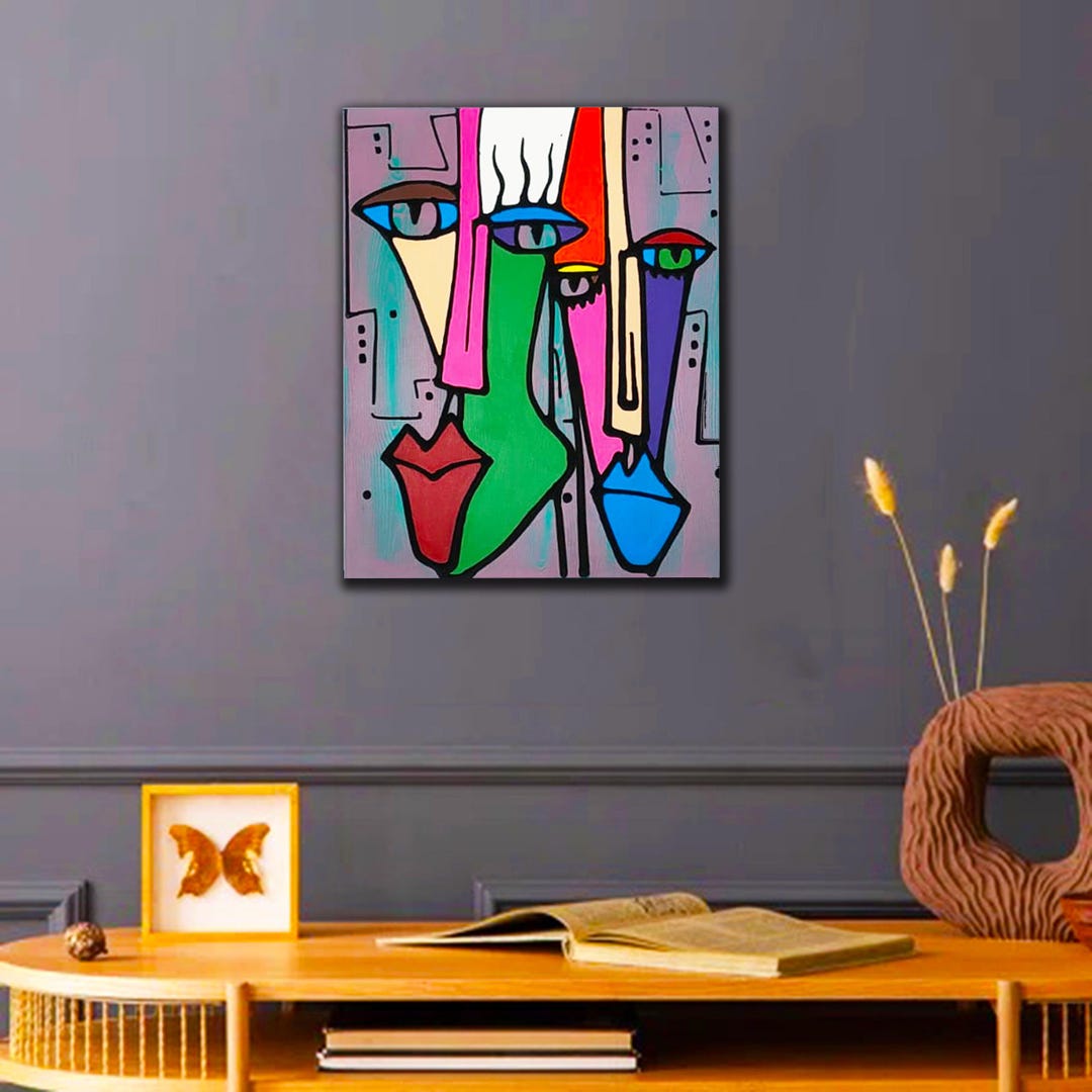 Max Ernst Style Surrealist Artwork, Wood Art for Walls, Picasso Surreal ...