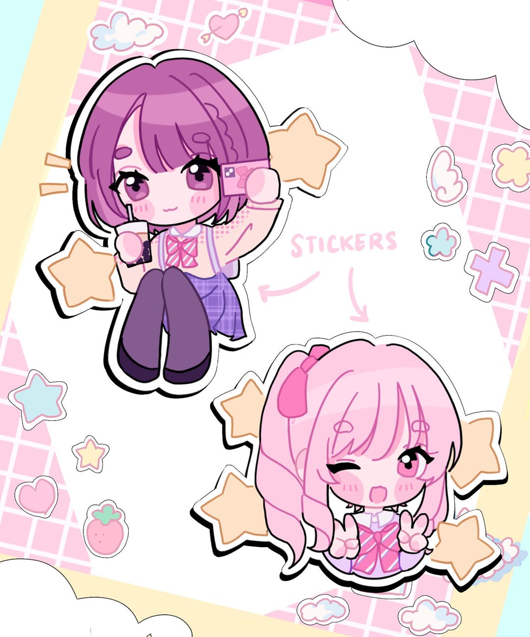 Project Sekai Mizuki and Ena Stickers - Etsy