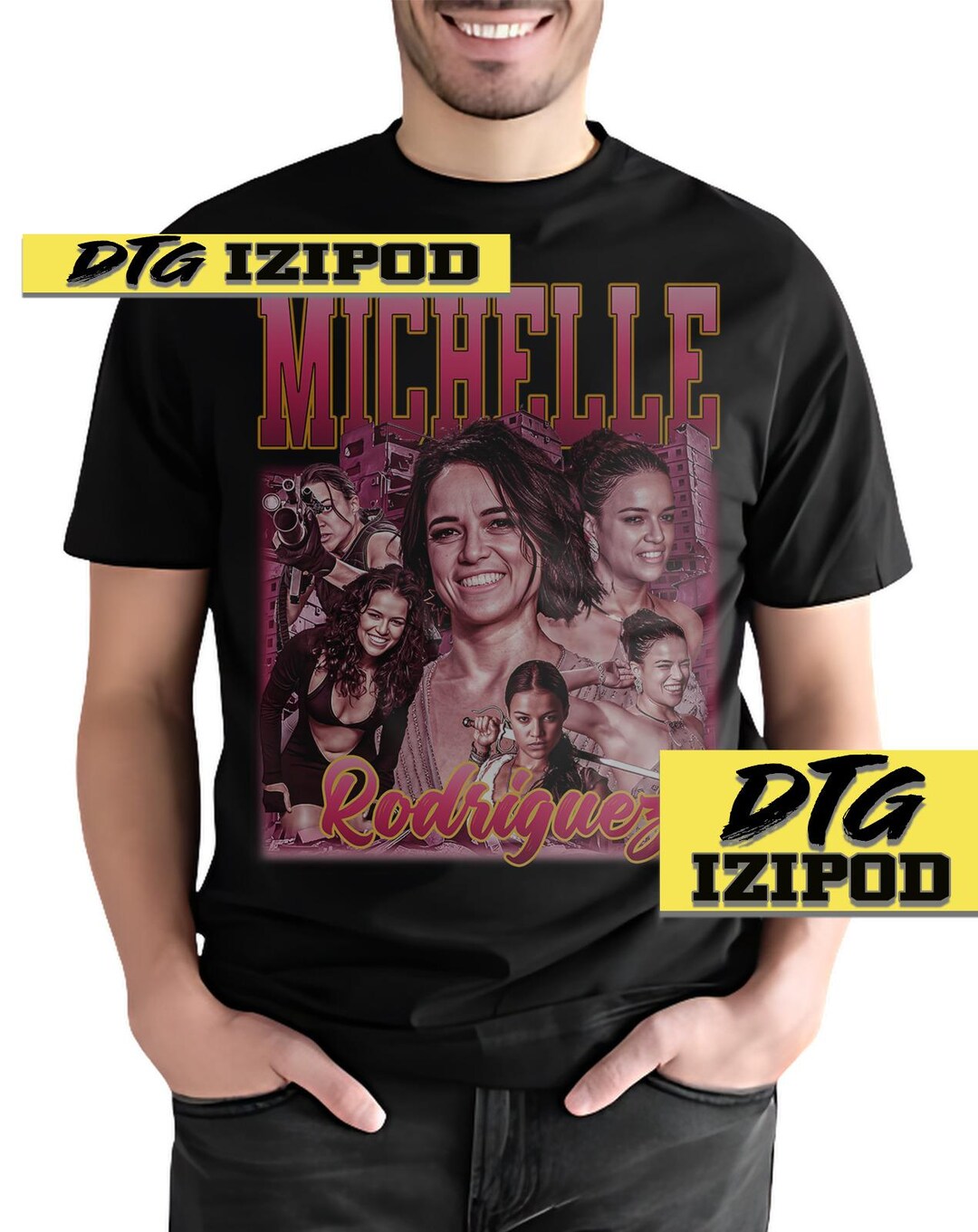 Michelle Rodriguez Shirt Aktris Vintage Classic Tshirt Long Sleeve ...