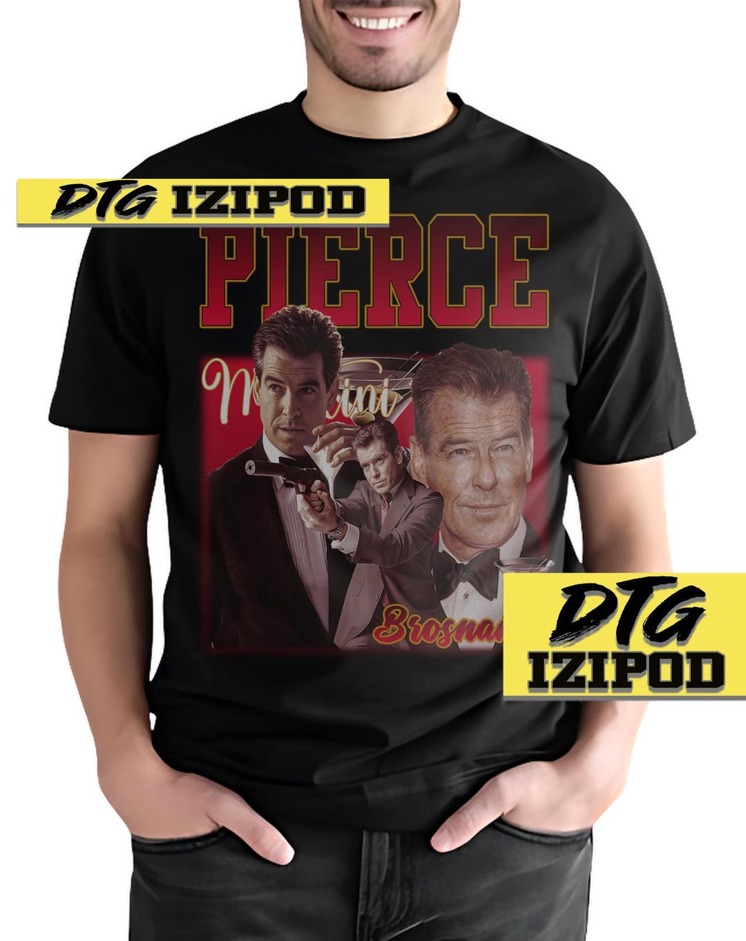 Pierce Brosnan Shirt Aktor Movie Vintage Classic Tshirt Long Sleeve ...