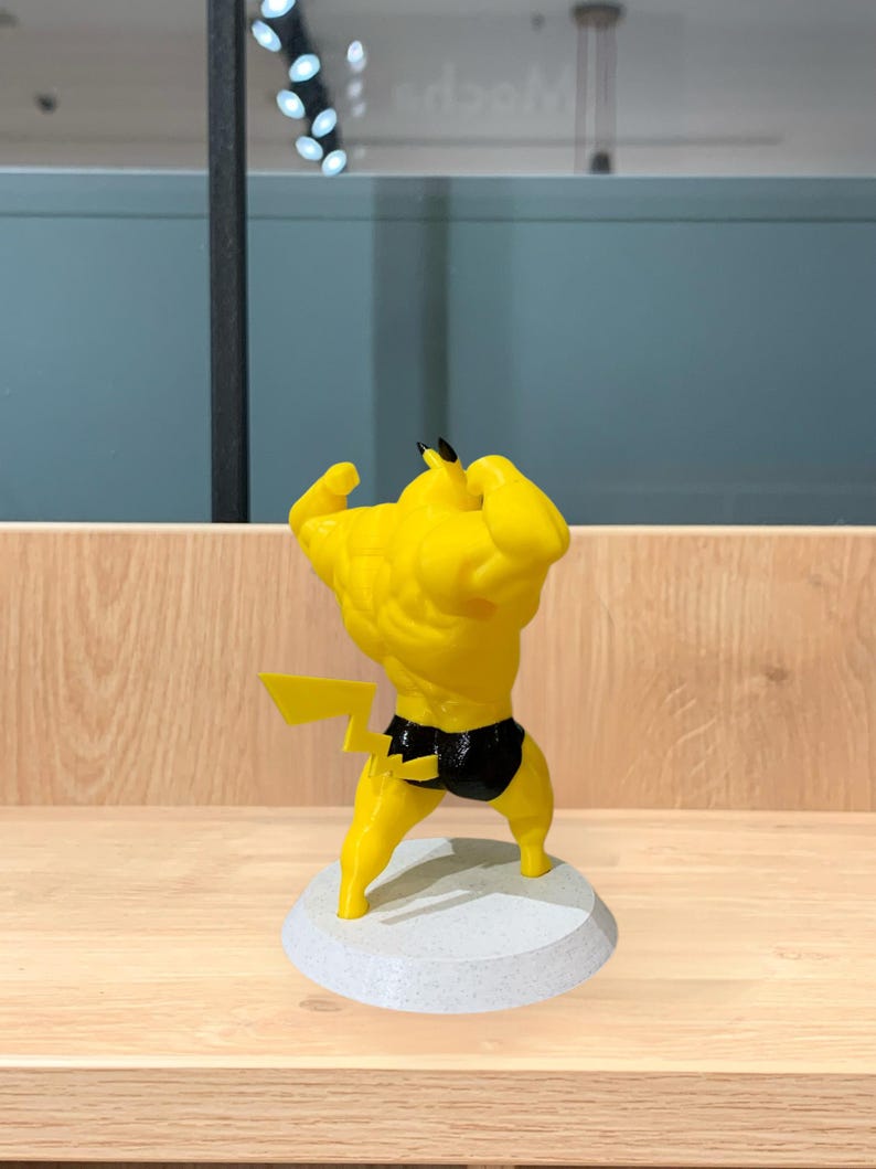 Muskachu, Muscular, Body Builder, Funny 3D Printed Figurine, Unique ...