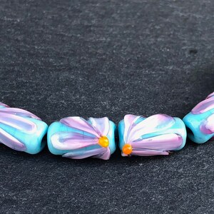 1 Pair or 6 Flower Mini Rolls Handmade Lampwork Beads by - Etsy