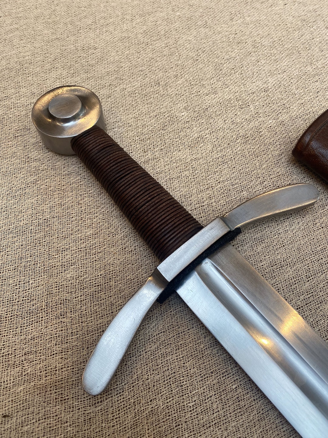 Medieval One Handed Crusaders and Scabbard With Sword Belt Loop Re ...