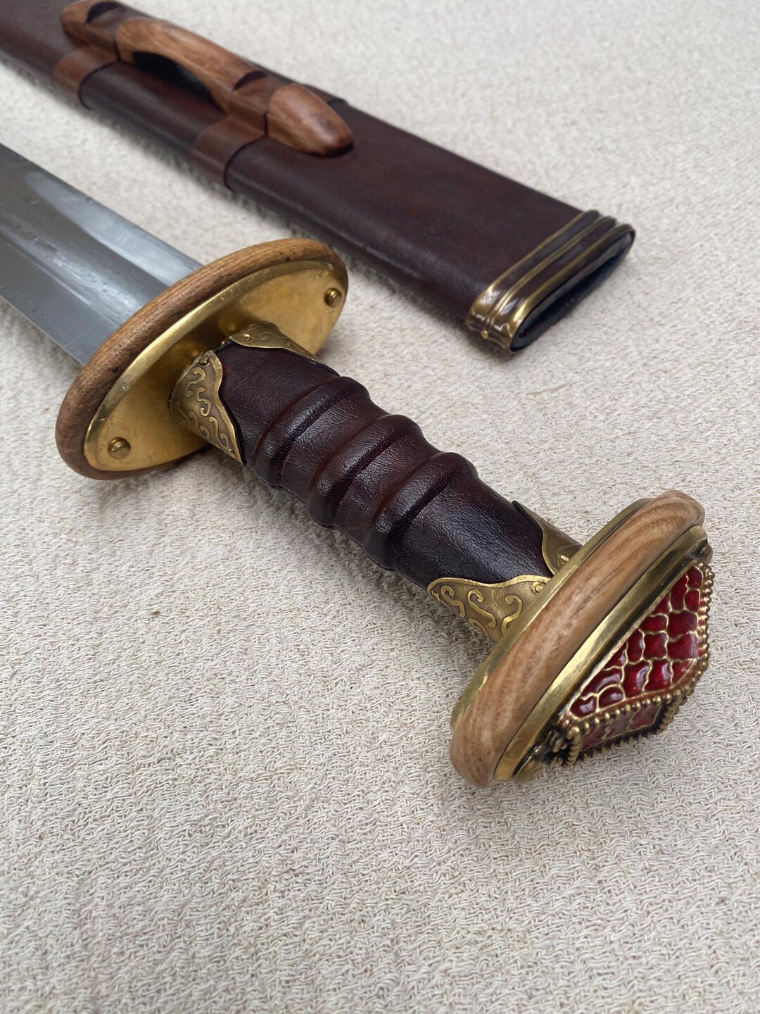 Sutton Hoo Anglo Saxon 7th Century With Leather Scabbard Re-enactment ...