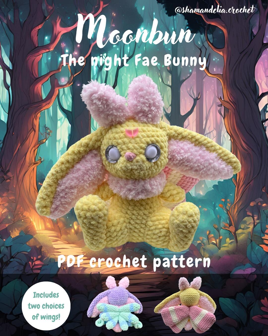 Moonbun the Night Fae Bunny - Crochet Pattern - Etsy