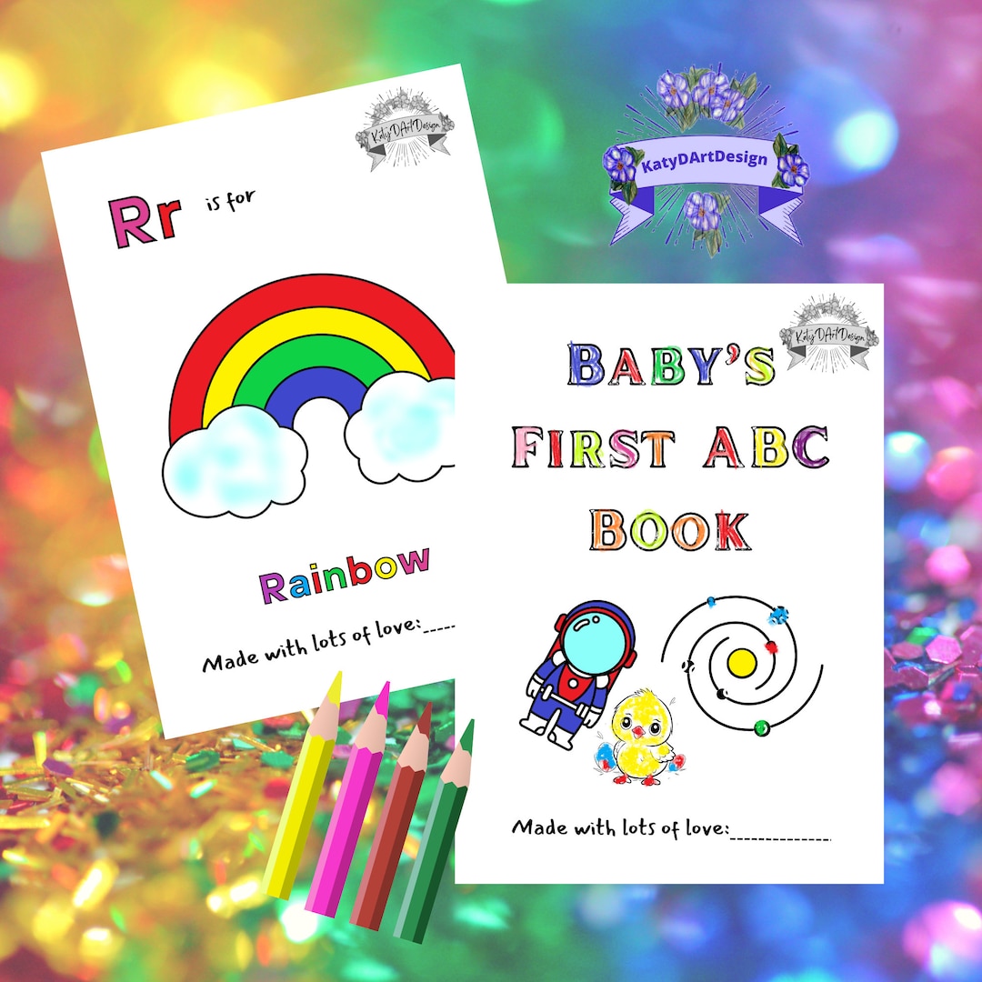 Baby Alphabet Coloring Book Printable, Learn Abcs at Home - Etsy