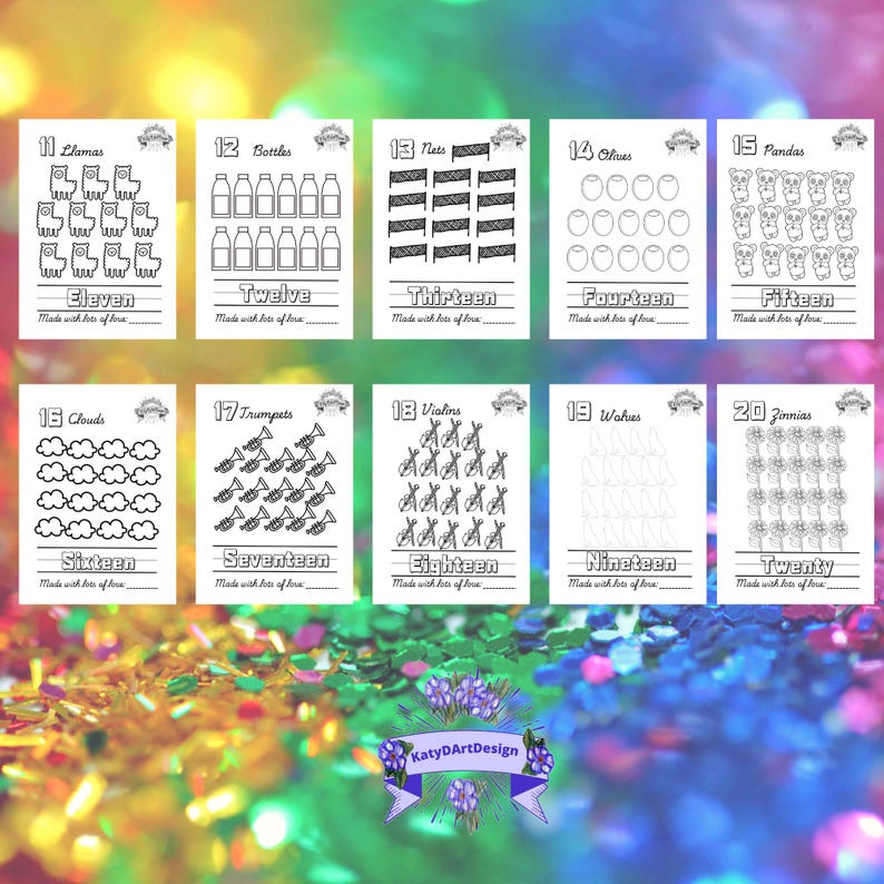 123 Baby Shower Coloring Book - 20 Pages of Baby's First Numbers With ...