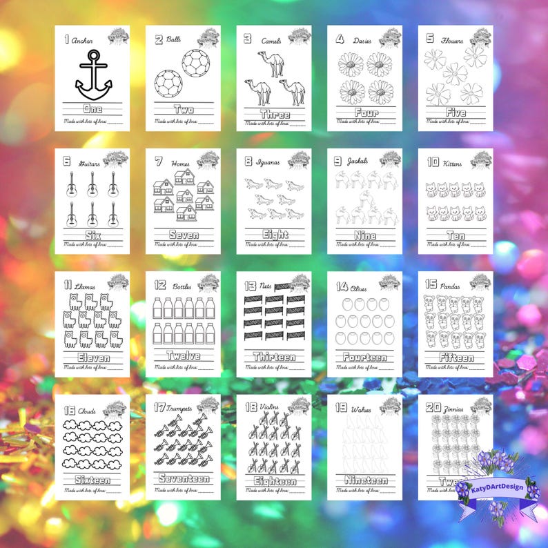 123 Baby Shower Coloring Book - 20 Pages of Baby's First Numbers With ...