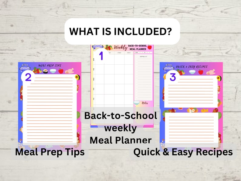 Printable Back-to-school Meal Planner - Organize Your Week With Easy ...