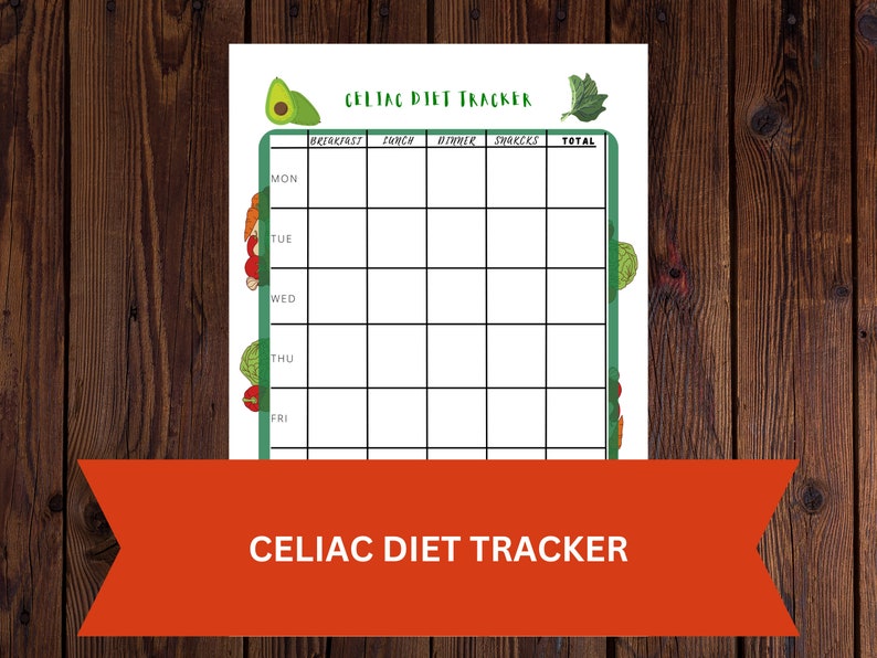 Printable Gluten-free Meal Planner & Recipe Organizer Celiac Diet ...