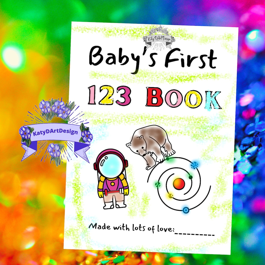 123 Baby Shower Coloring Book - 20 Pages of Baby's First Numbers With ...