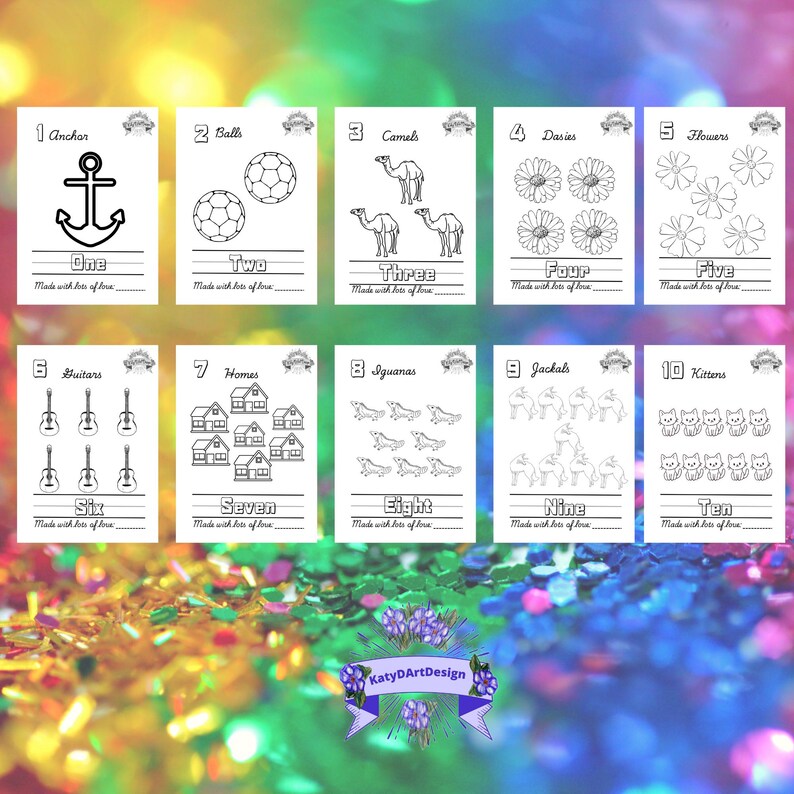 123 Baby Shower Coloring Book - 20 Pages of Baby's First Numbers With ...