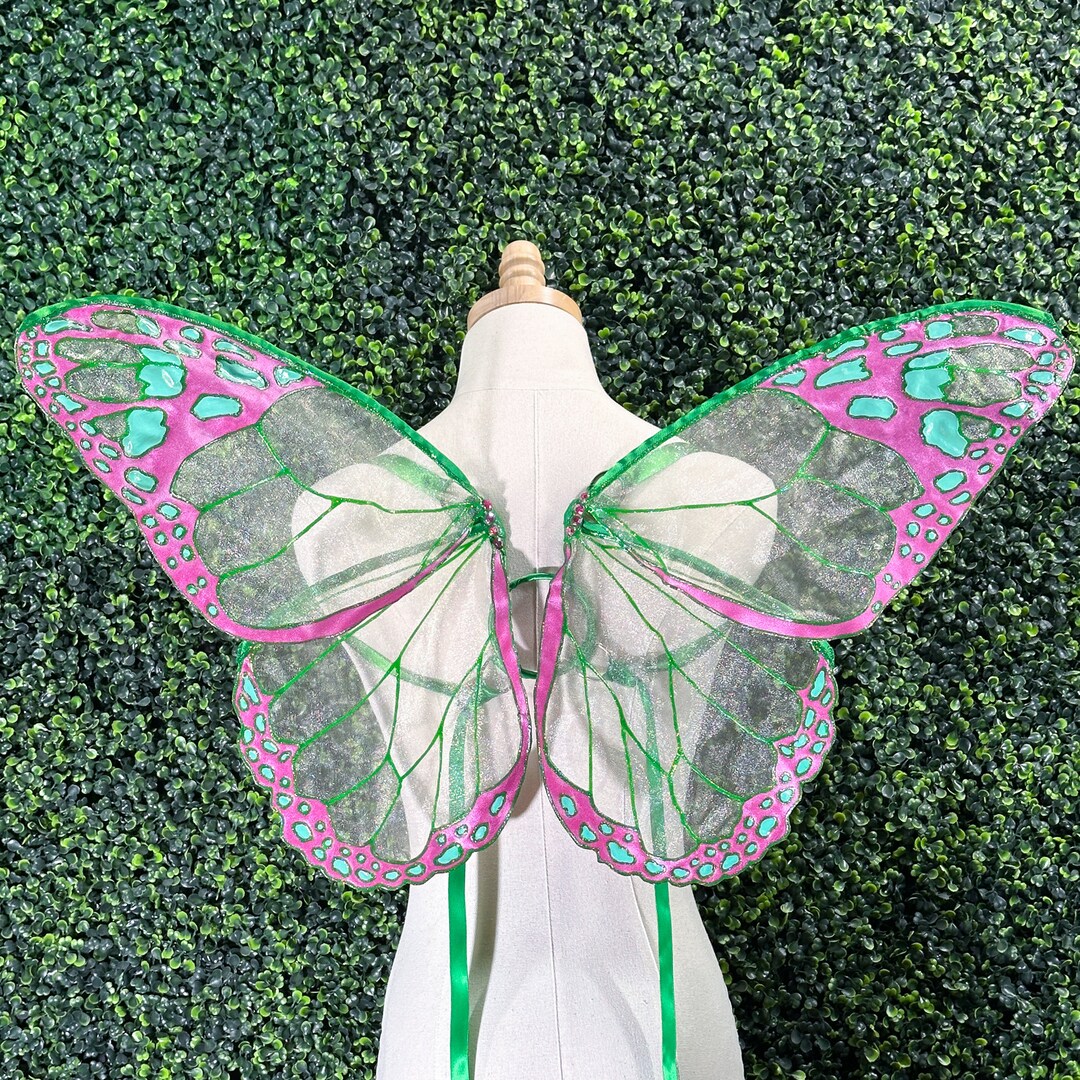 Monarch SMALL Organza Fairy Pixie Wings, Strapless Convertible ...