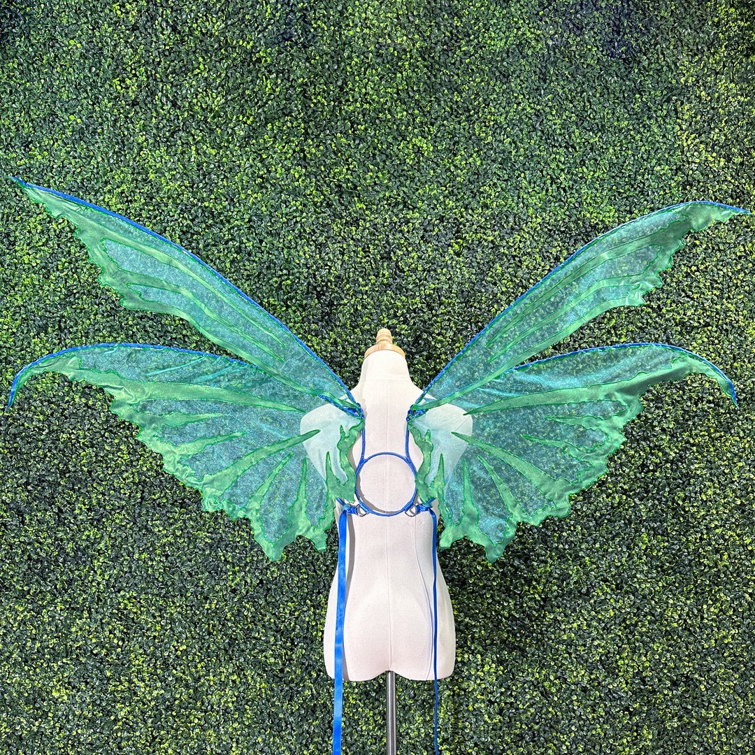Arya LARGE Organza Fairy Wings, Strapless Convertible, Halloween ...