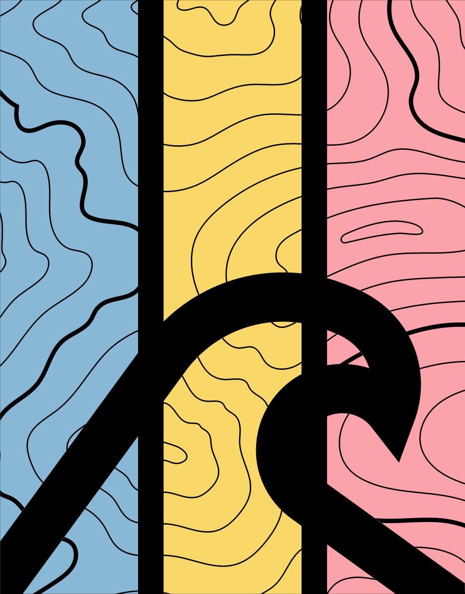 Retro Wave Topographic Decal - Etsy