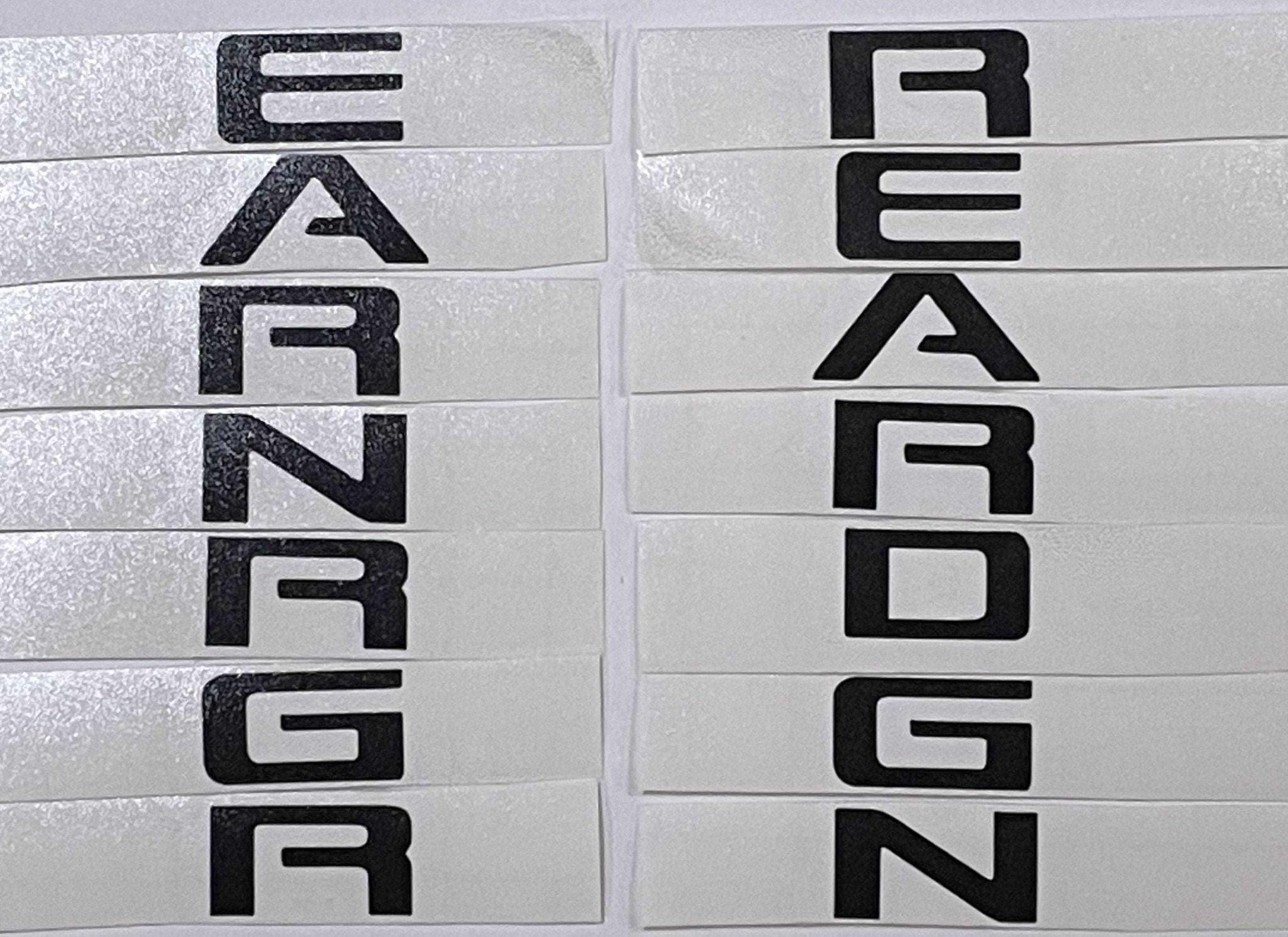 Premium Cast Vinyl Decal Letters for 2019-2023 Ranger Fender Vents X2 ...
