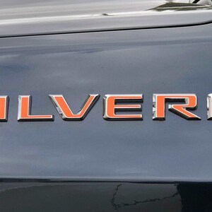 Premium Cast Vinyl Decal Letters for 2019-2024 Silverado Fender and ...