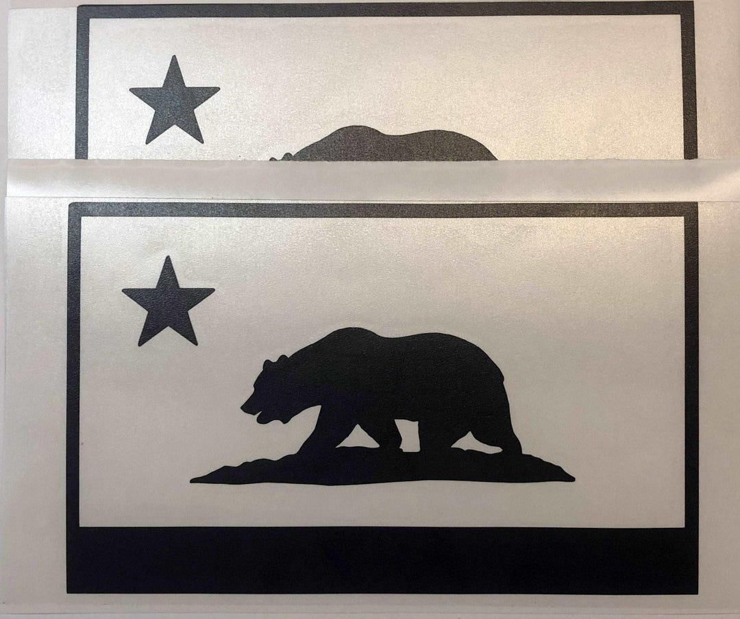 State Flag Decals - Premium Cast Matte Black Vinyl X2 - Etsy