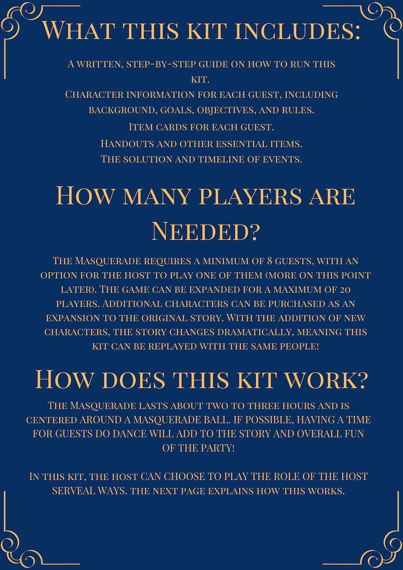 Victorian Masquerade Murder Mystery Party Printable Game (8-20 Guests ...