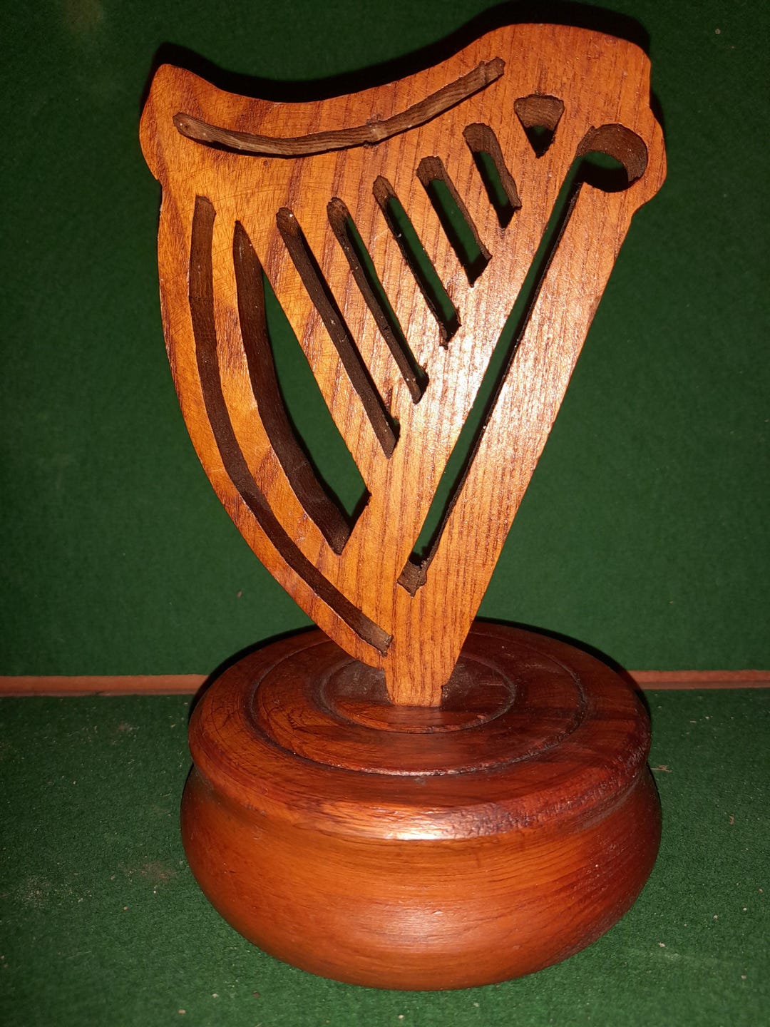 Irish Prison Made Wooden Harp, Carved Timber Harp,irish Political ...
