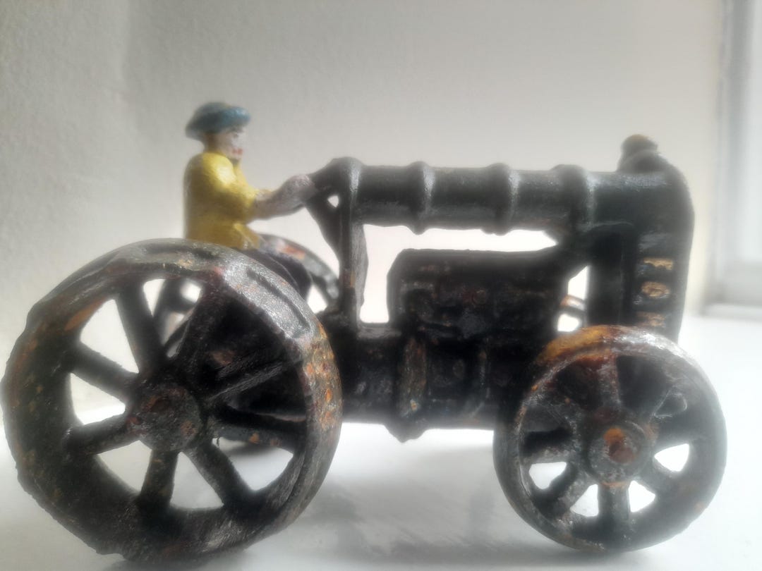 Cast Iron Model Tractor, Ford Tractor Toy With Driver - Etsy