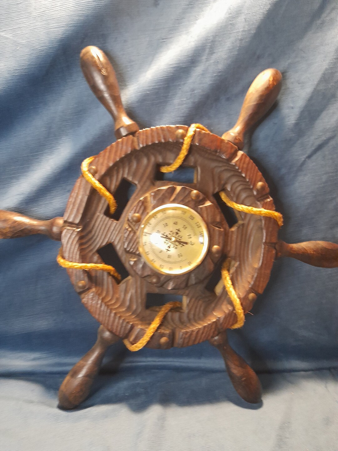 Vintage Ships Wheel Thermometer - Etsy
