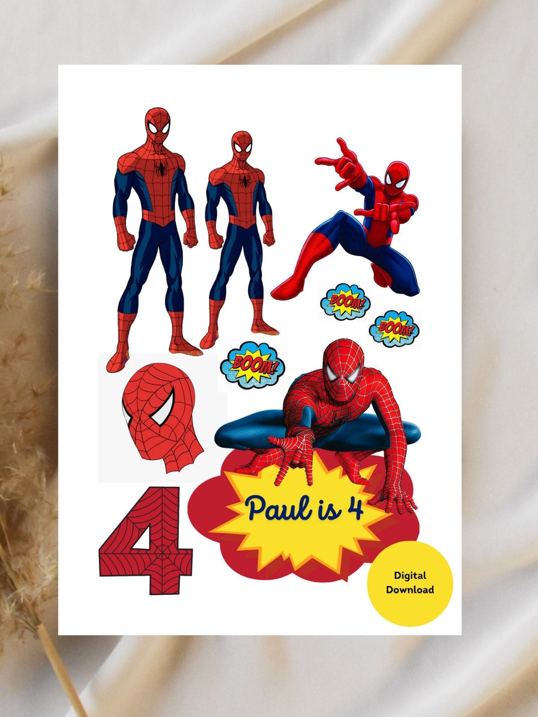 Spiderman Cake Toppers Spiderman Cake Decoration Free Customize Cake ...