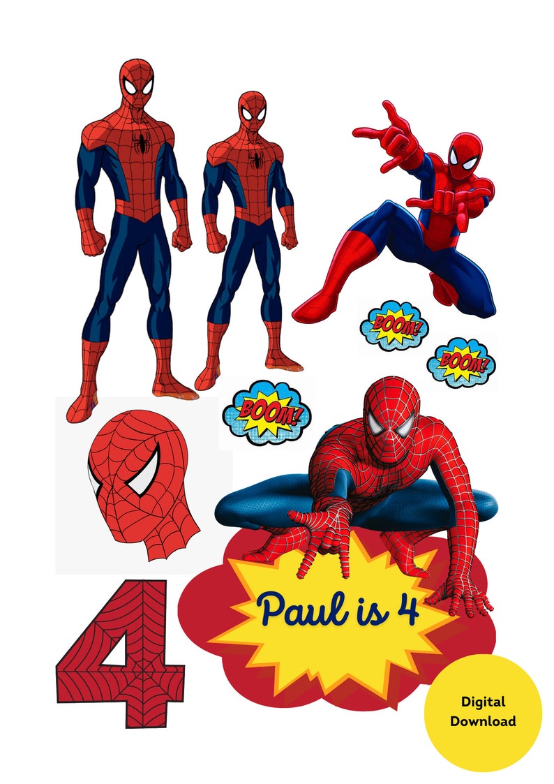 Spiderman Cake Toppers Spiderman Cake Decoration Free Customize Cake ...