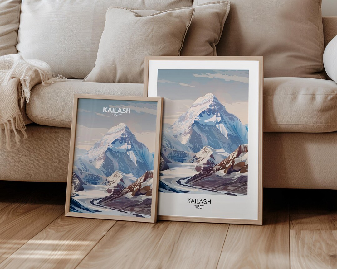 Kailash Poster Tibet Travel Poster China Himalaya Asia | Gift Travel ...