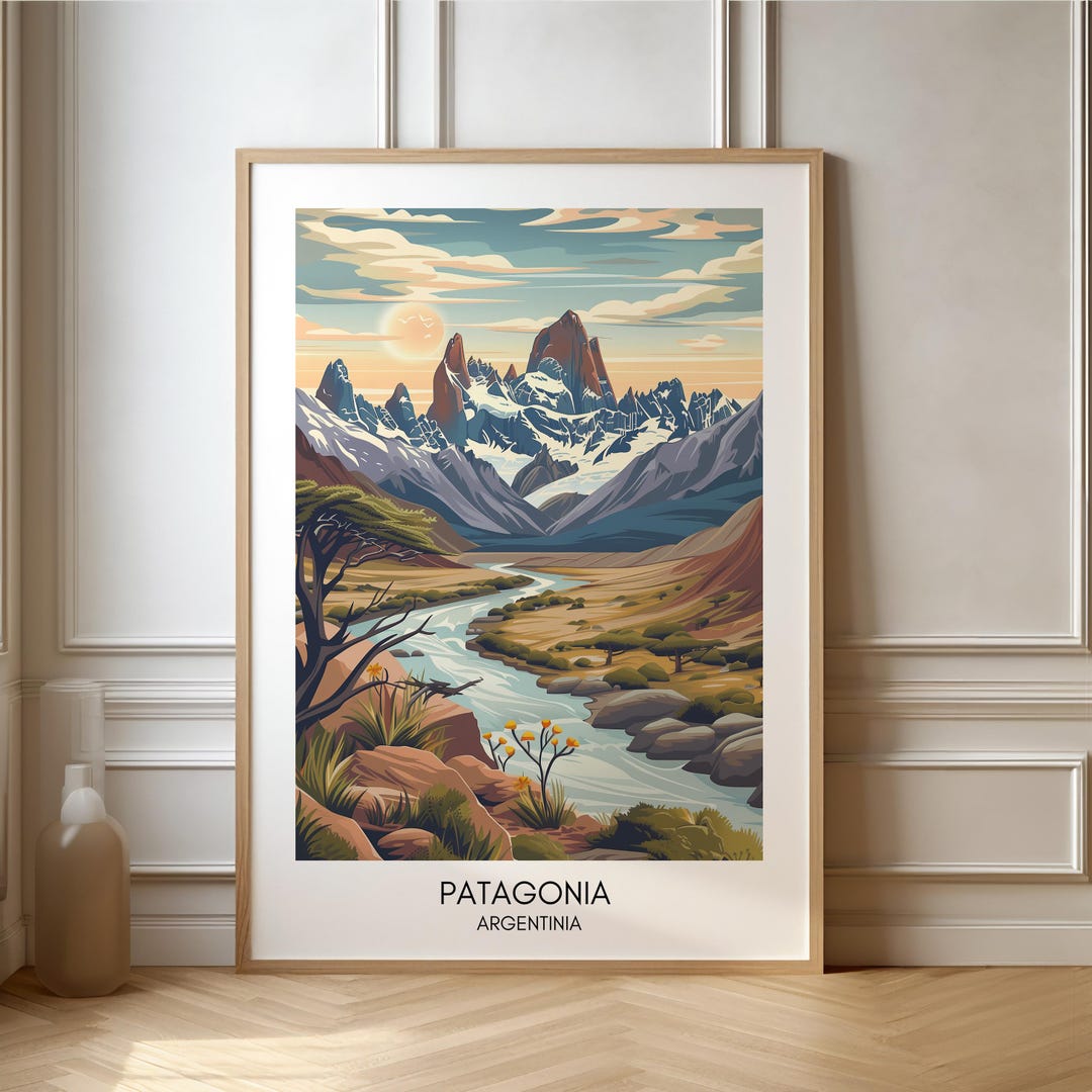 Patagonia Poster South America Travel Poster Chile Argentina I Gift ...