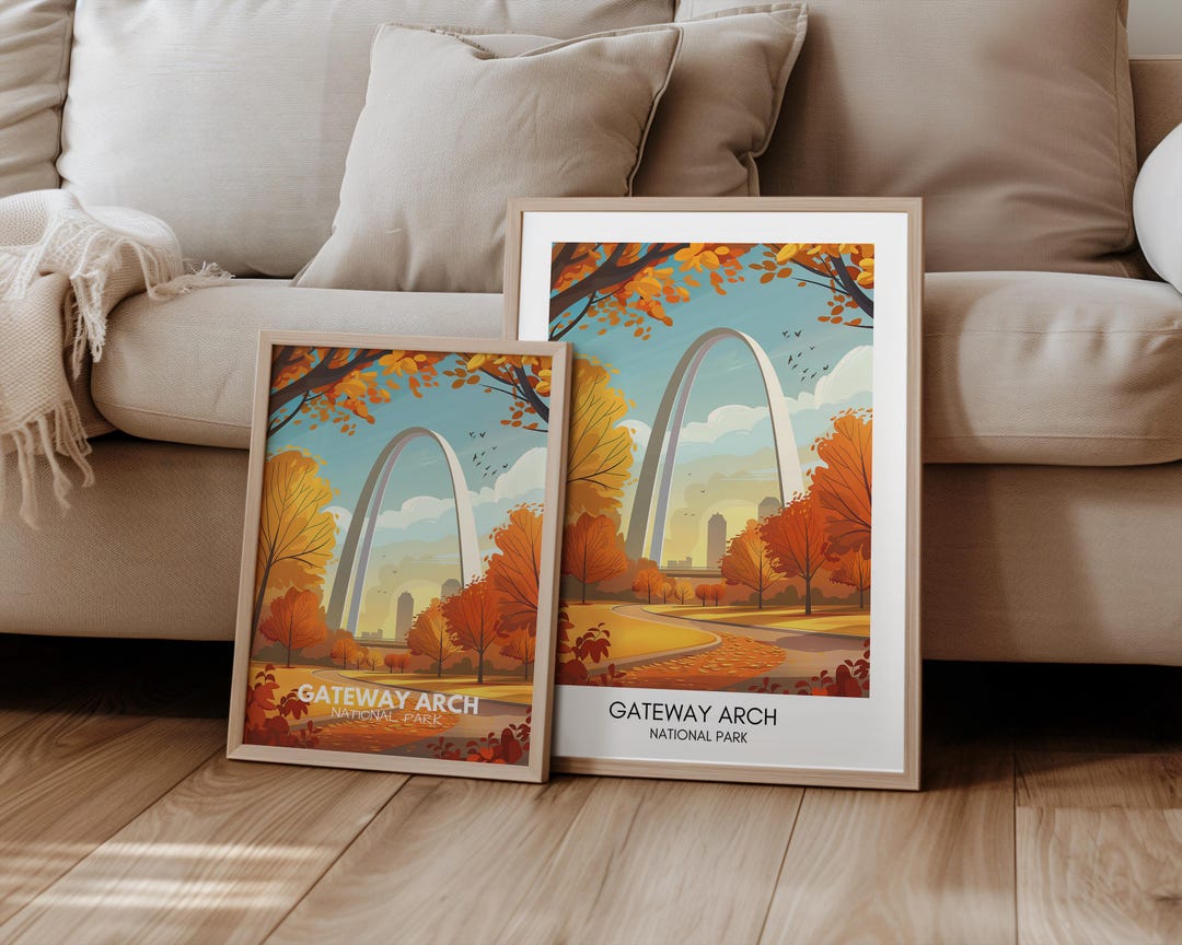 Gateway Arch Poster National Park Missouri Travel Poster USA | Gift ...