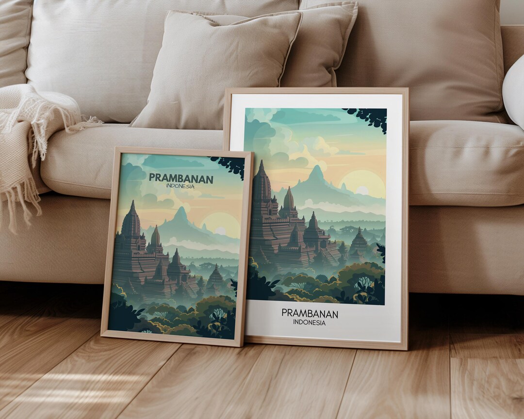 Prambanan Java Poster Indonesia Travel Poster Asia Gift Travel World ...
