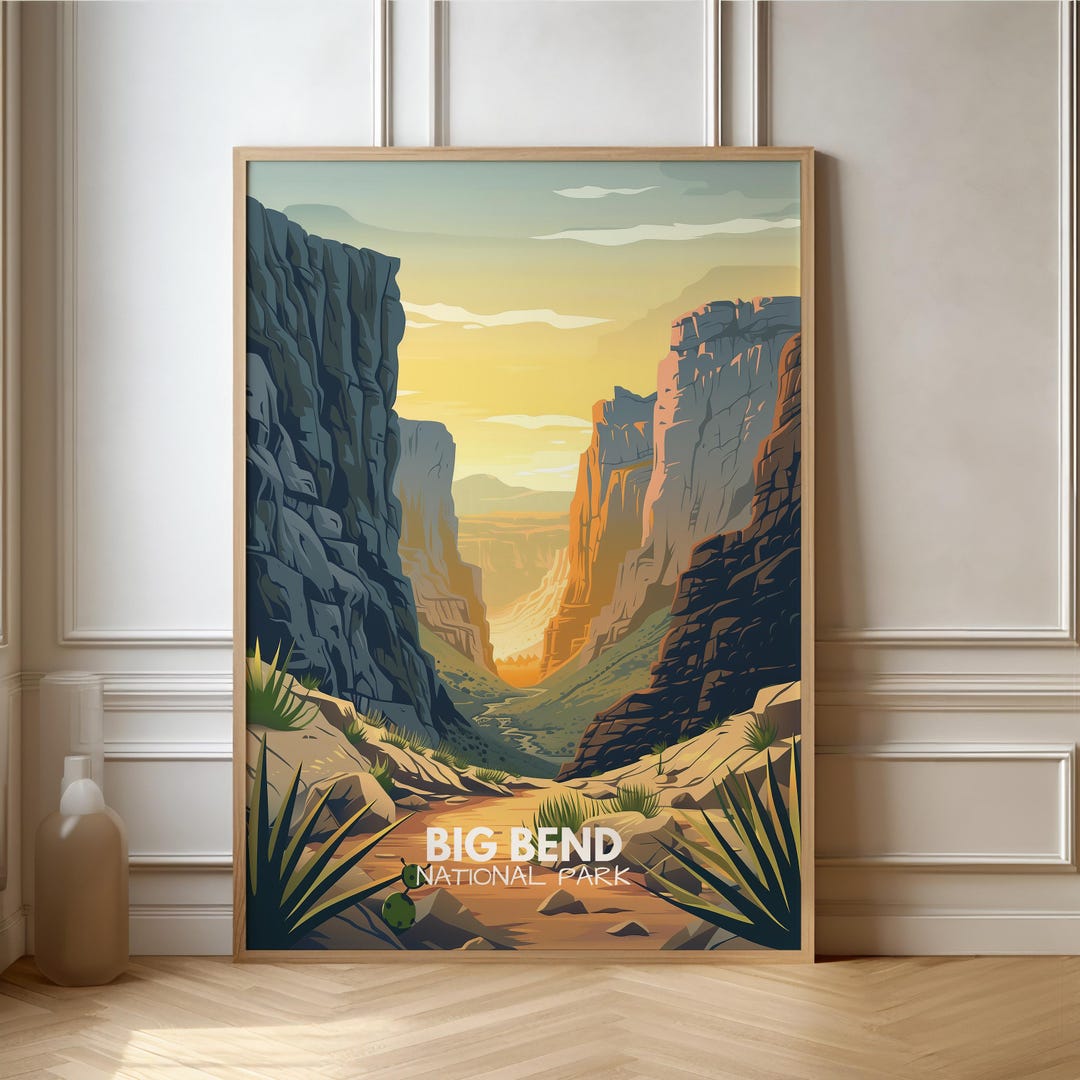 Big Bend Poster National Park Texas Travel Poster USA | Gift Travel ...