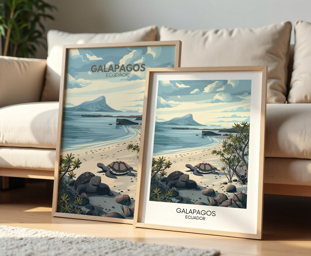 Galapagos Islands Poster Ecuador Travel Poster South America Gift ...