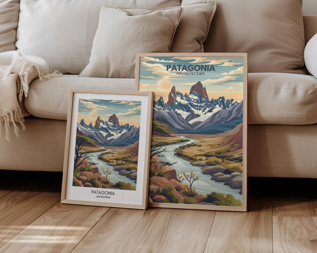 Patagonia Poster South America Travel Poster I Gift Travel Nature ...