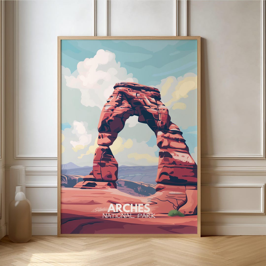 Arches Poster Nationalpark Utah Reiseposter USA Geschenk Reisen Natur ...