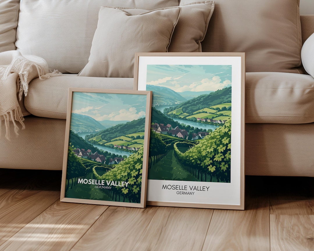 Mosel Poster Mosel Valley Travel Poster Germany Gift Travel Nature ...