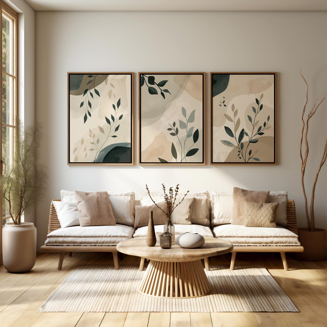 Poster Set 3 Floral Poster Boho Plants Wall Pictures Living Room ...