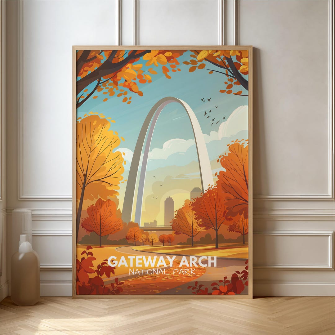 Gateway Arch Poster National Park Missouri Travel Poster USA | Gift ...