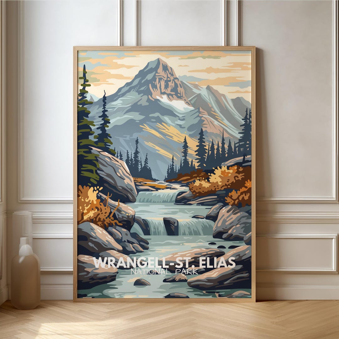 Wrangell-st.elias Poster National Park Alaska Travel Poster USA Gift ...