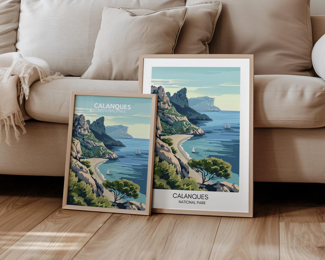 Calanques Poster National Park France Travel Poster Parc National Des ...