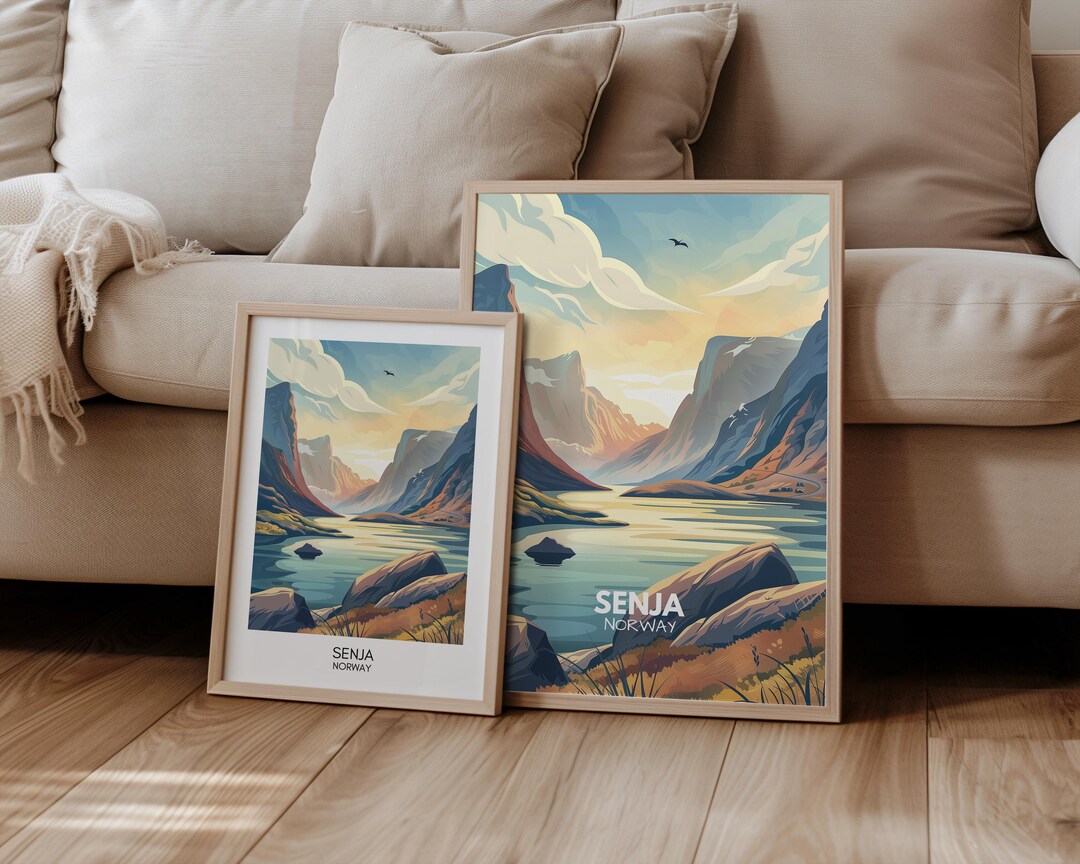 Senja Norway Scandinavia Travel Poster I Gift Northern Lights Travel ...