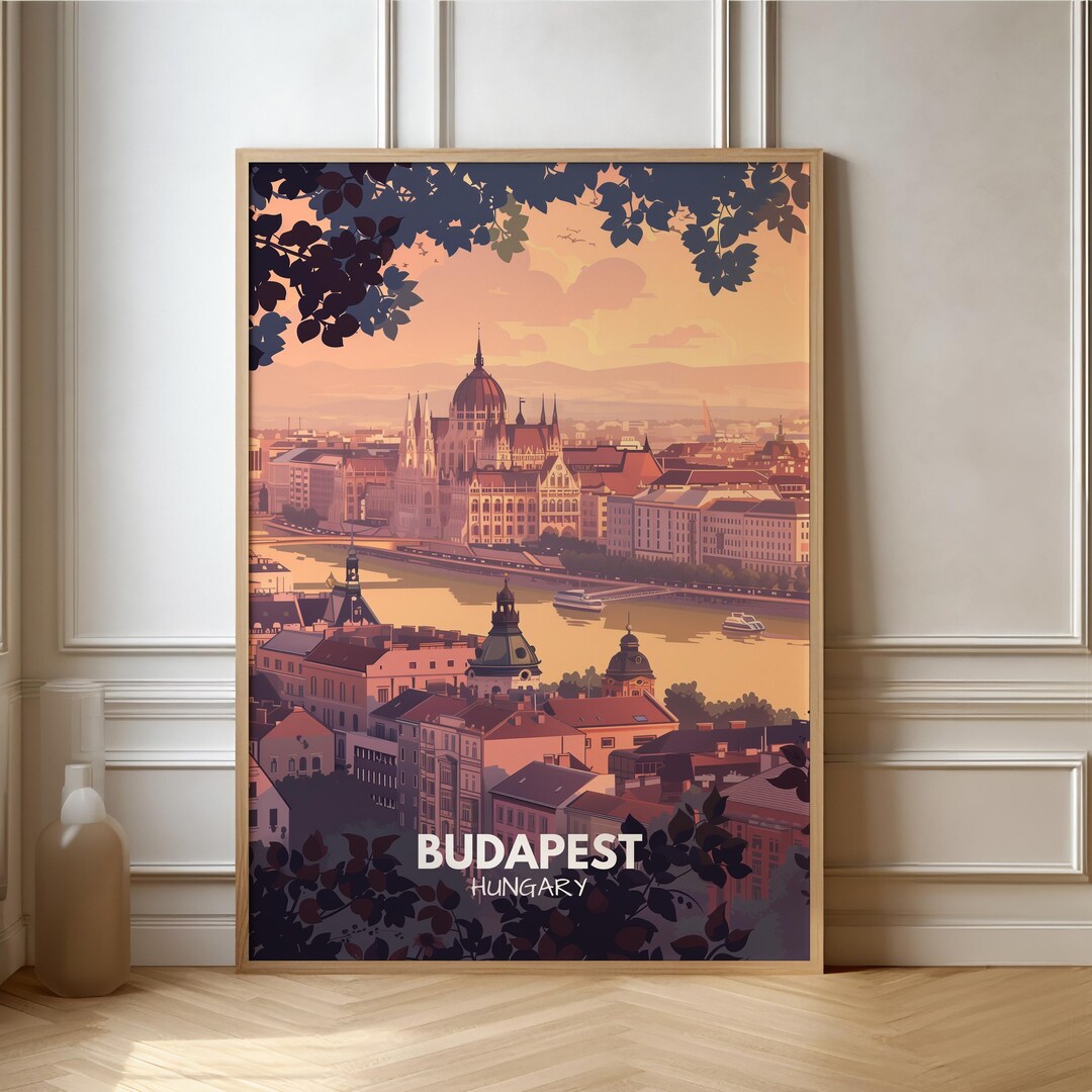 Budapest Poster Hungary Travel Poster Europe | Gift for Travel City ...
