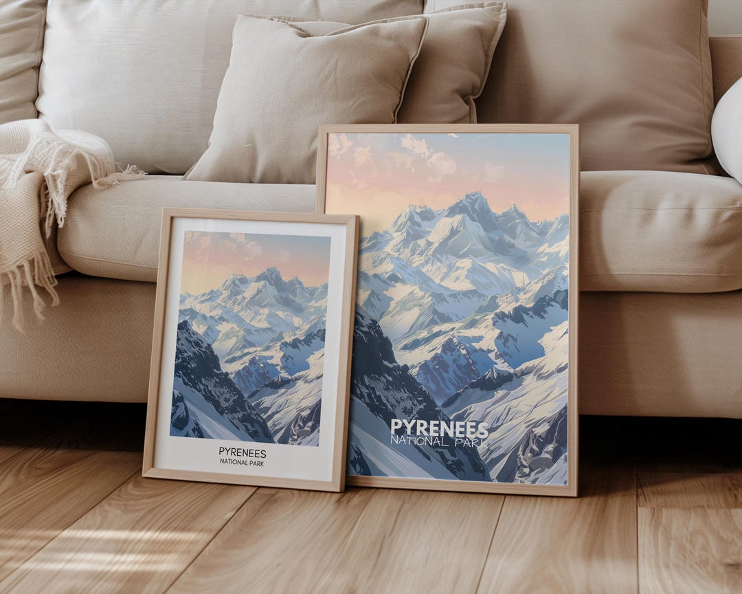 Pyrenees Poster National Park France Travel Poster Spain Gift Travel ...