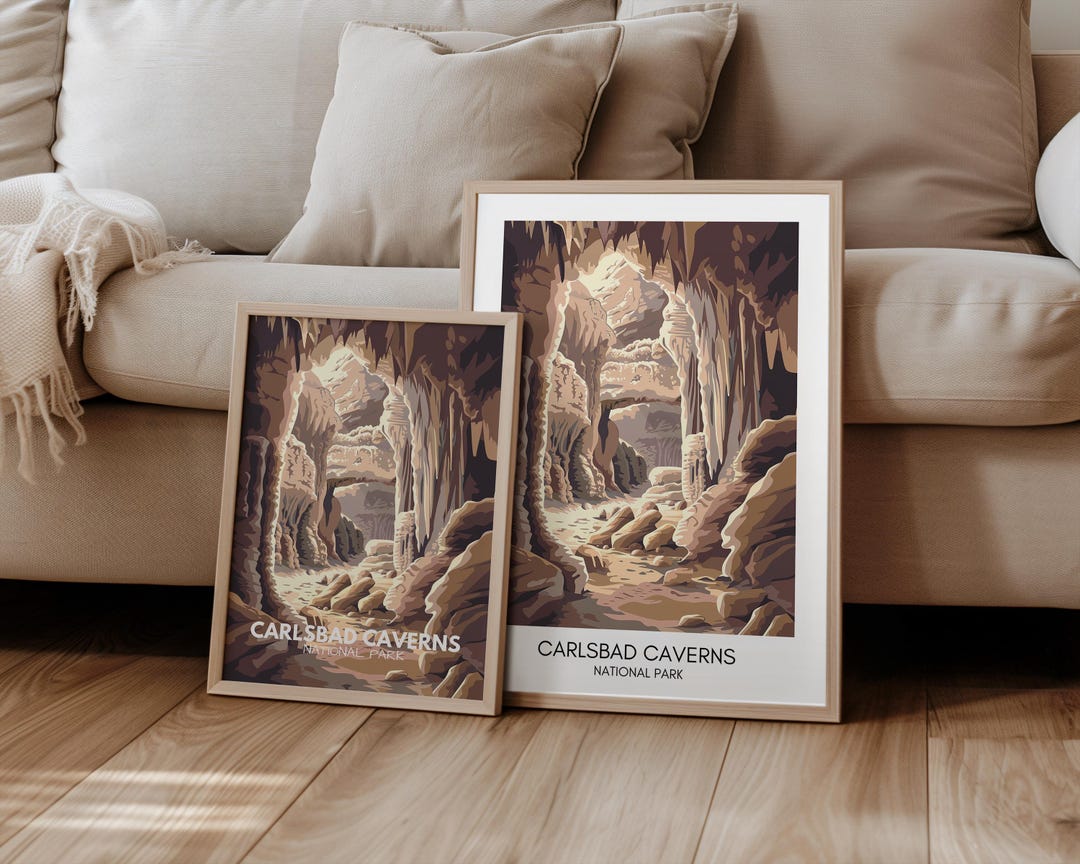 Carlsbad Caverns Poster National Park New Mexico Travel Poster USA ...