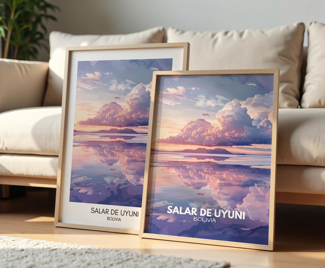 Salar De Uyuni Poster Bolivia South America Travel Poster Andes Travel ...