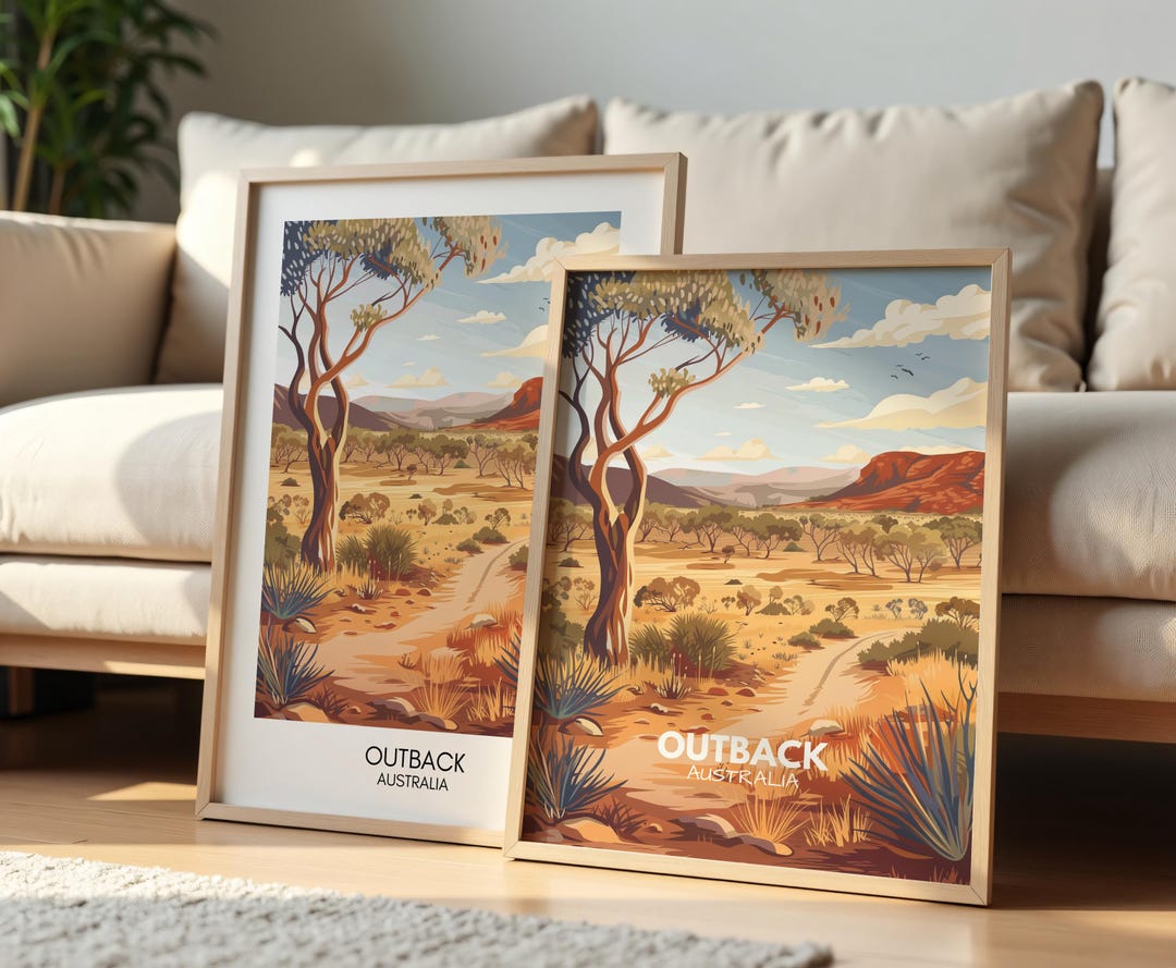 Outback Poster Australia Travel Poster Oceania I Gift Travel Nature ...